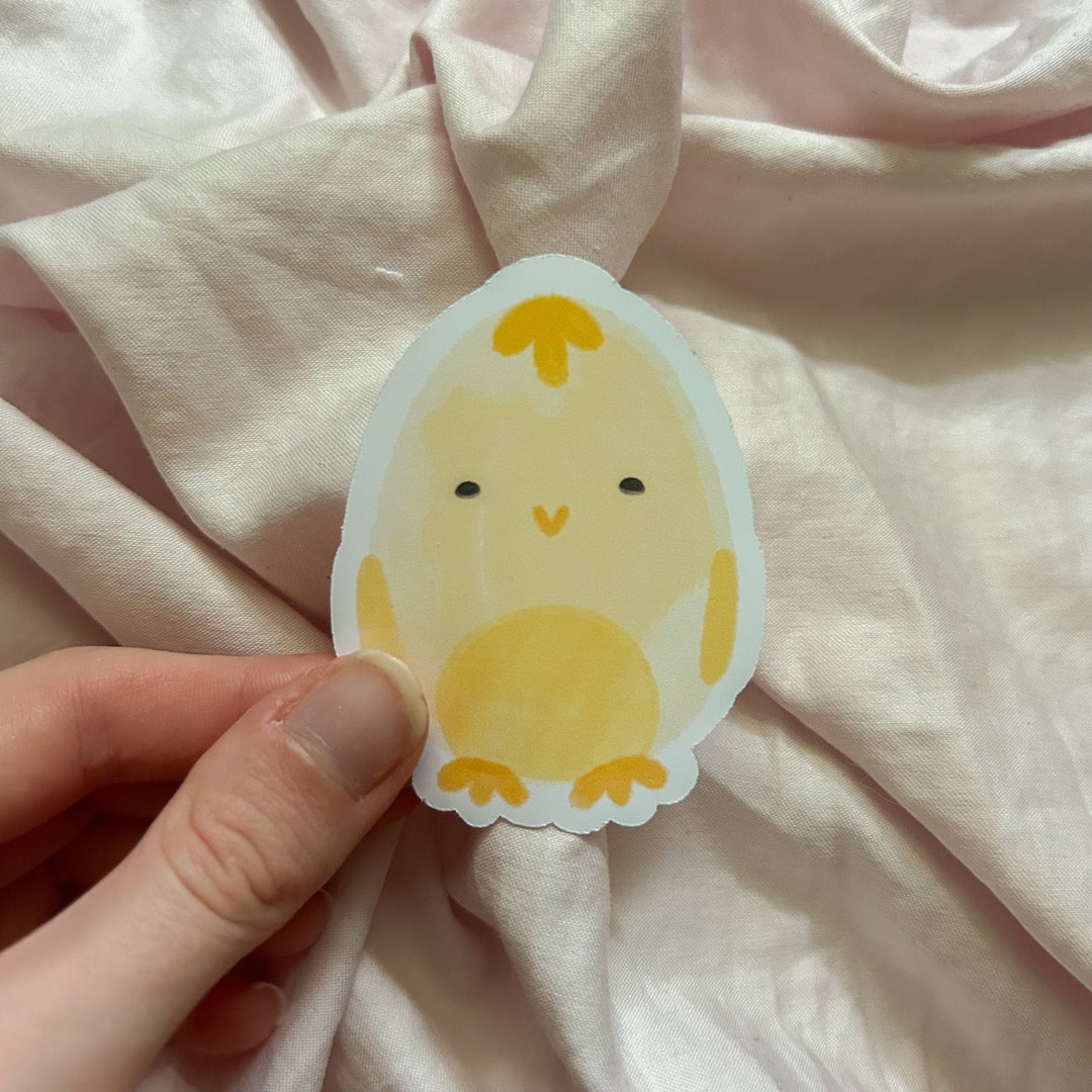 Cute Yellow Chick Sticker | Yellow, Bird, Animal, Illustration, Water ...