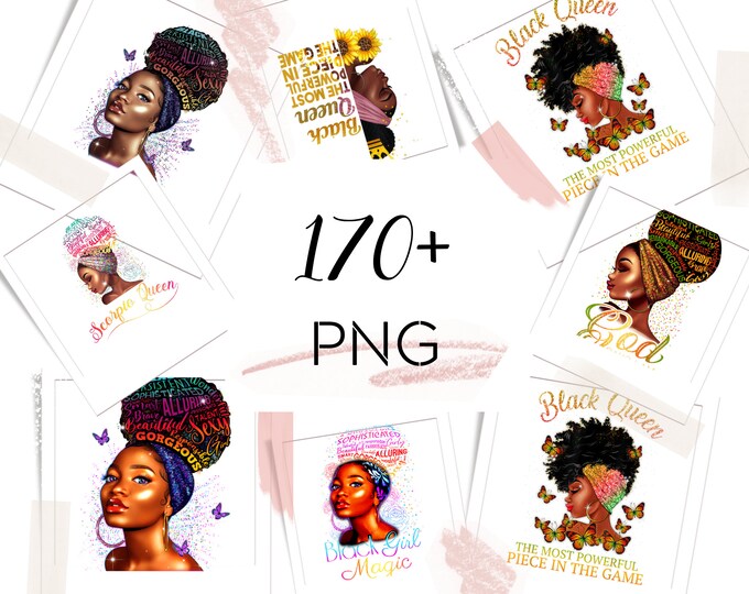 Afro Clipart, Afro Woman PNG, Afro Fashion Clipart, Afro Woman Clipart ...