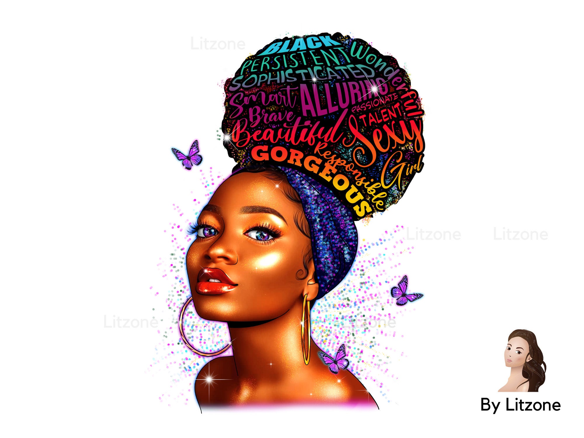 Premium Black Queen Png Afro Girl Black Girl Art Etsy Finland
