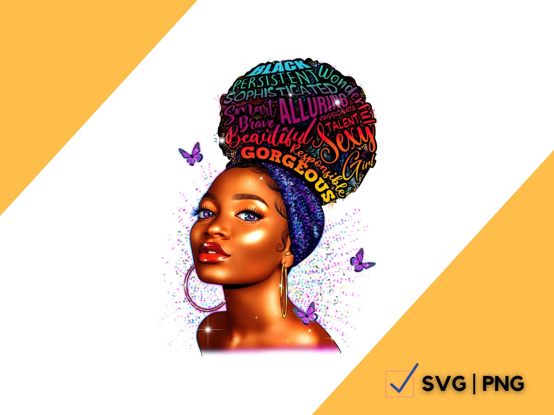 Black Woman Svg Bundle African Woman Svg Afro Woman Svg Melanin Svg