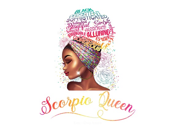 Scorpio Queen Black Queen Art Scorpio Queen PNG SVG - Etsy