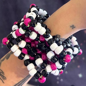 Star-shaped Kandi Bracelet/cuff (customization Available) - Etsy