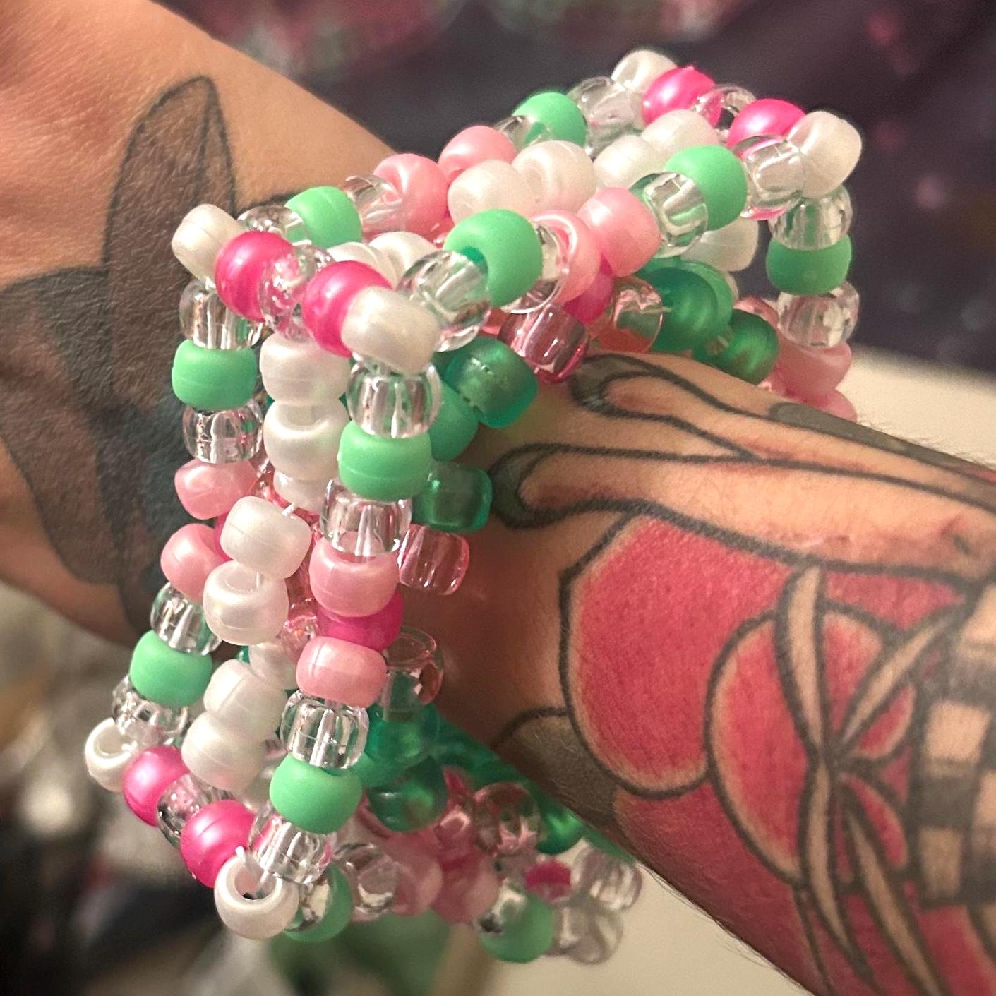 Star-shaped Kandi Bracelet/cuff (customization Available) - Etsy