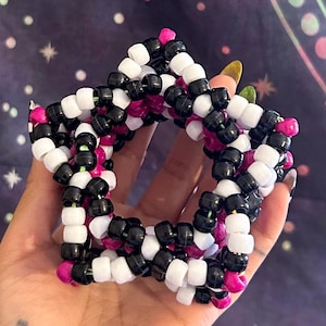 Star-shaped Kandi Bracelet/cuff (customization Available) - Etsy