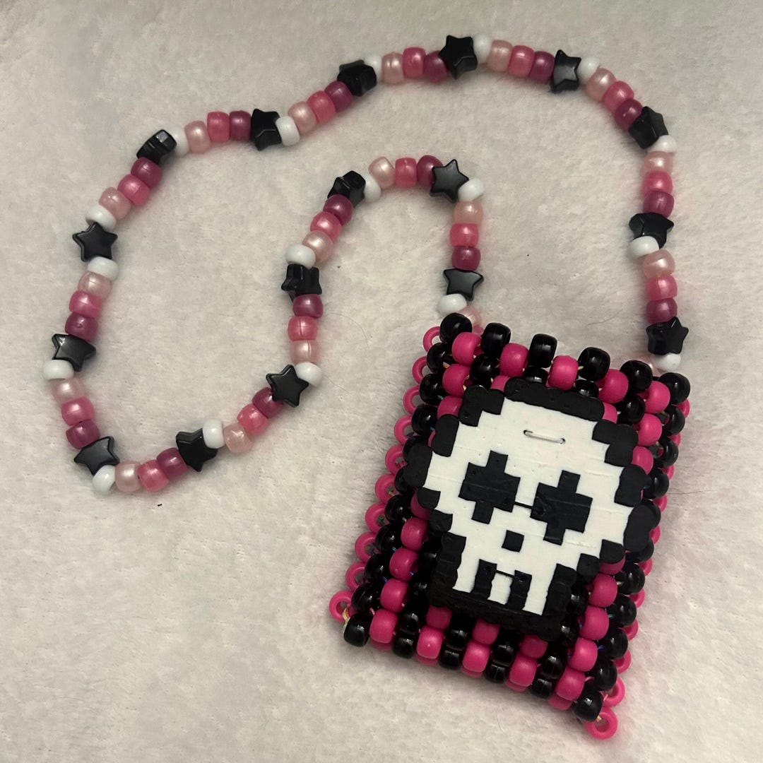 Kandi Case/holder Chain Necklace for Large Items (vapes, Buisness Cards ...