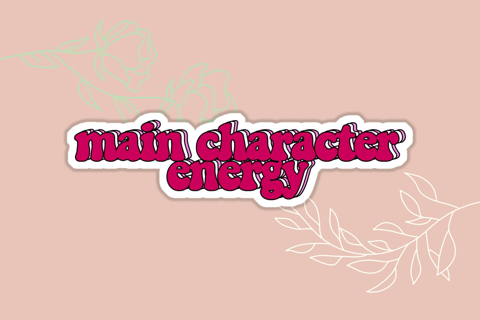 Main Character Energy sticker laptop stickers | Etsy