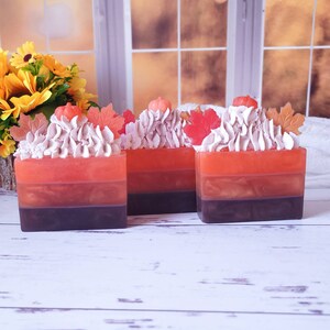 Fall Soap, Autumn Soap, Pumpkin and Leaves, Autumn Bathroom Decor, Spiced Soap, Musk Soap, Fall ...