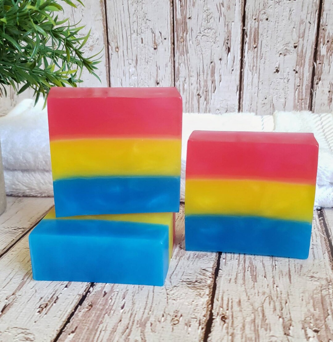 Pansexual Pride Soap, Glycerin Soap Bar, Pansexual Flag, LGBTQ+ Pride ...