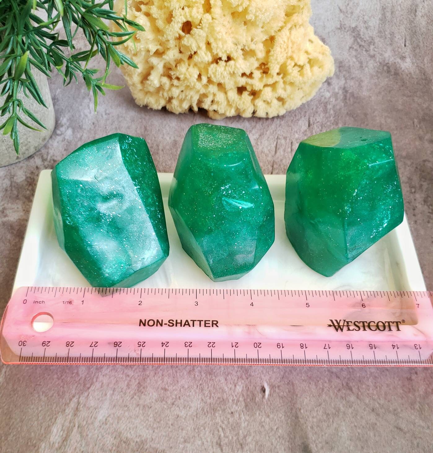 Emerald Soap Gemstone Soap Crystal Soap Handmade Glycerin | Etsy