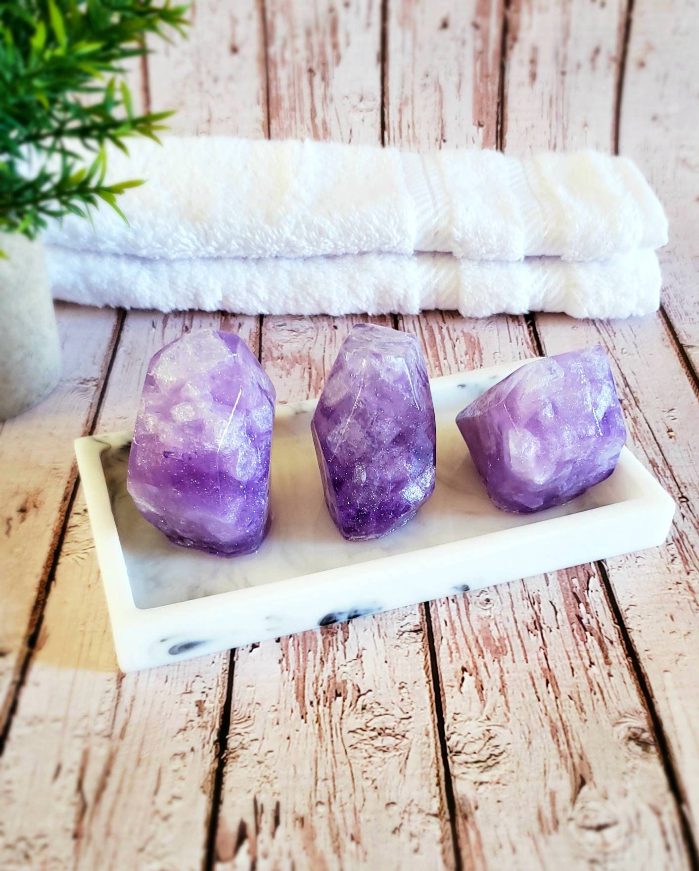 Amethyst Soap Gemstone Soap Crystal Soap Handmade Glycerin | Etsy