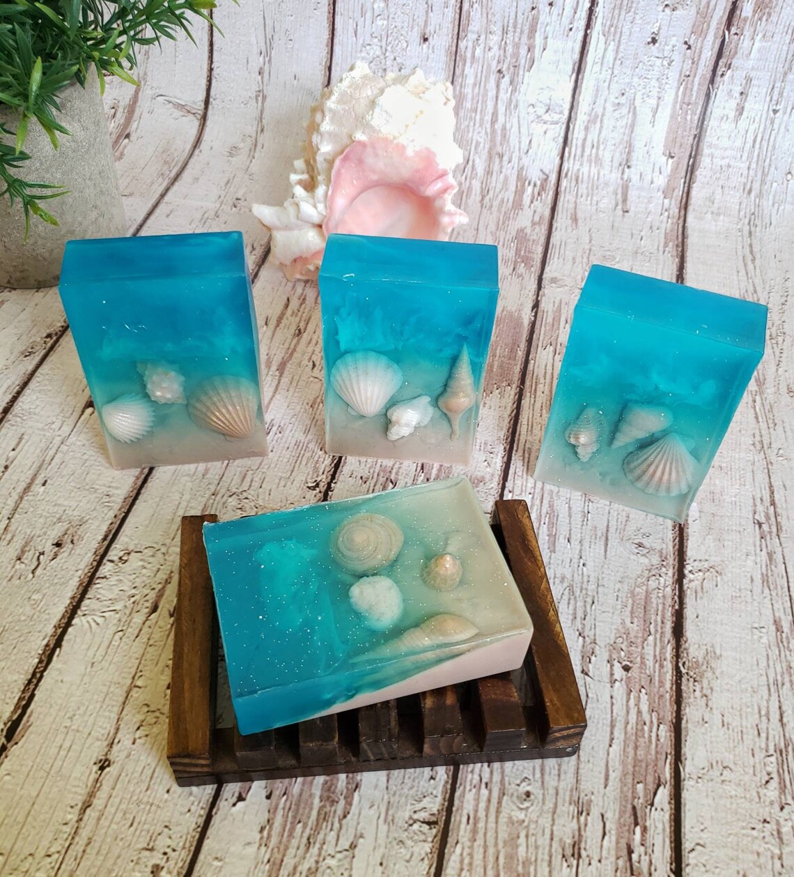 Ocean Soap Beach Soap Seashell Soap Handmade Glycerin Soap Etsy