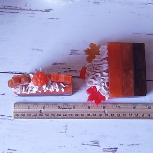 Fall Soap, Autumn Soap, Pumpkin and Leaves, Autumn Bathroom Decor, Spiced Soap, Musk Soap, Fall ...