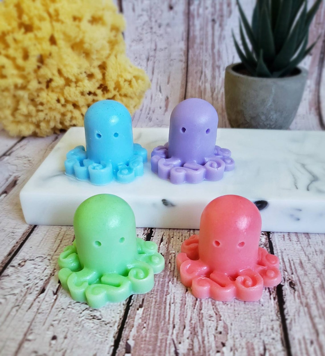 Octopus Soap Set of 4 Soaps Animal Shaped Soap For Kids | Etsy