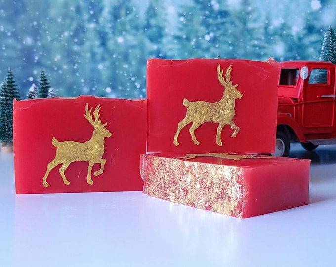 Reindeer Soap, Christmas Soap Gift, Holiday Soap Bar, Christmas Gift ...