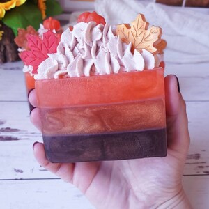 Fall Soap, Autumn Soap, Pumpkin and Leaves, Autumn Bathroom Decor, Spiced Soap, Musk Soap, Fall ...