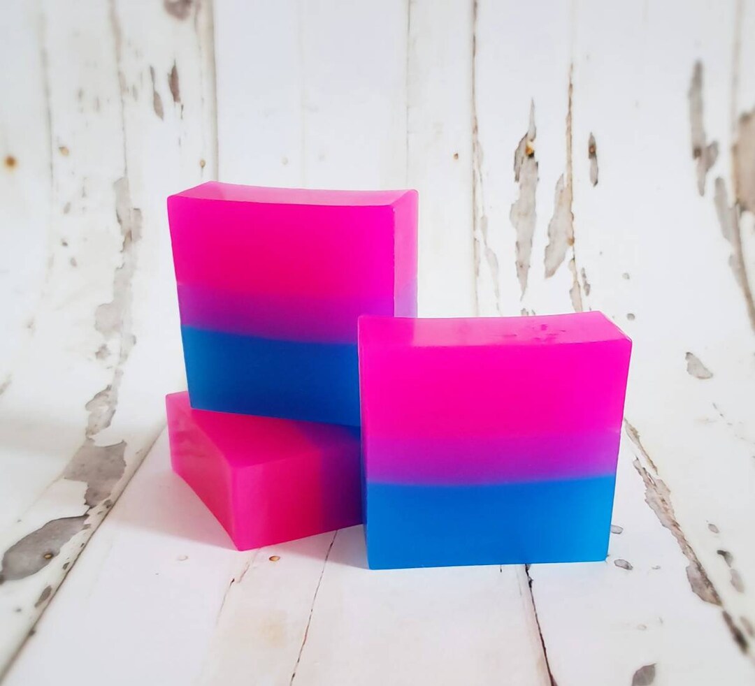 Bisexual Pride Soap, Handmade Glycerin Soap, LGBTQ Soap, Black ...