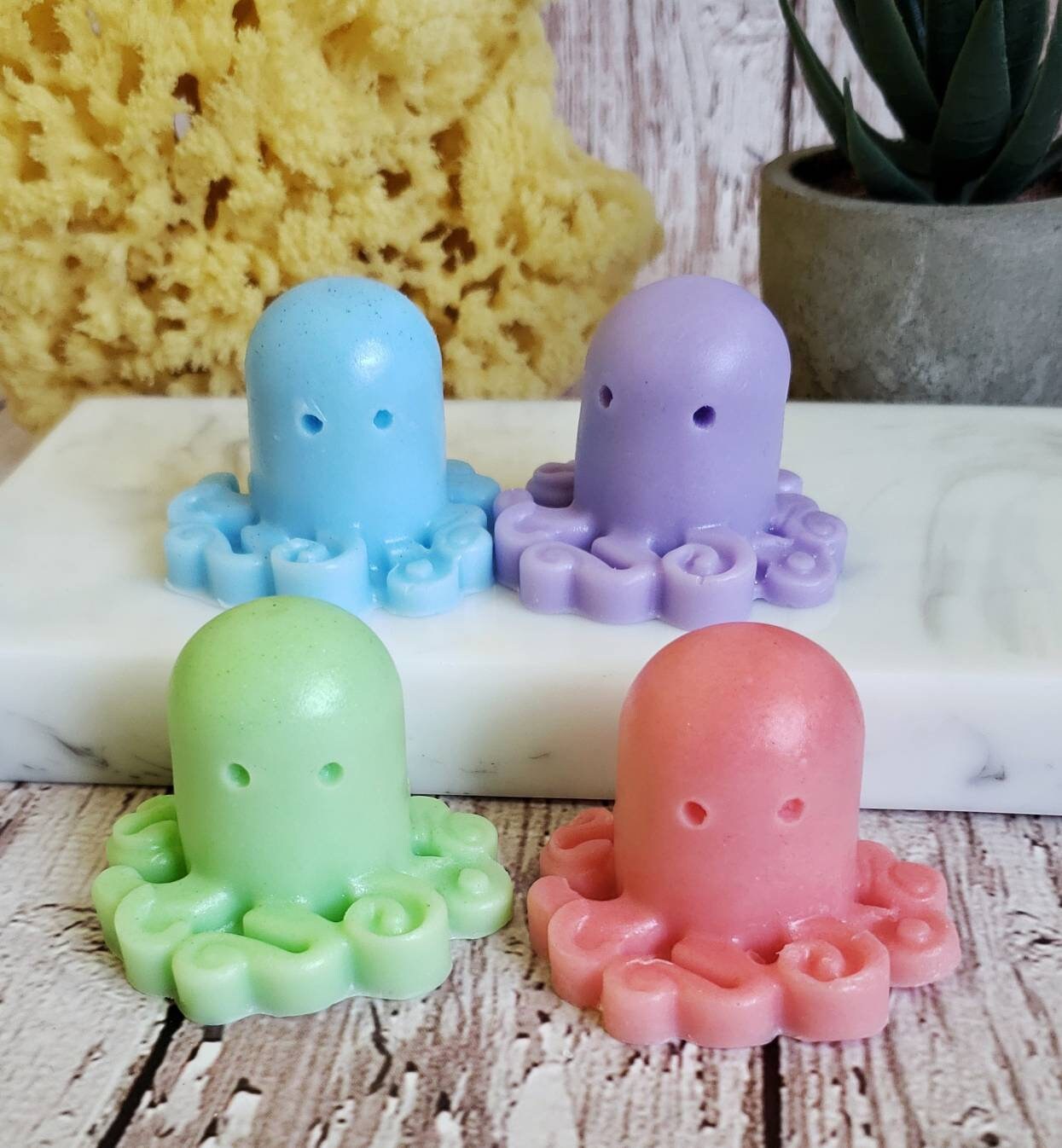 Octopus Soap Set of 4 Soaps Animal Shaped Soap For Kids | Etsy