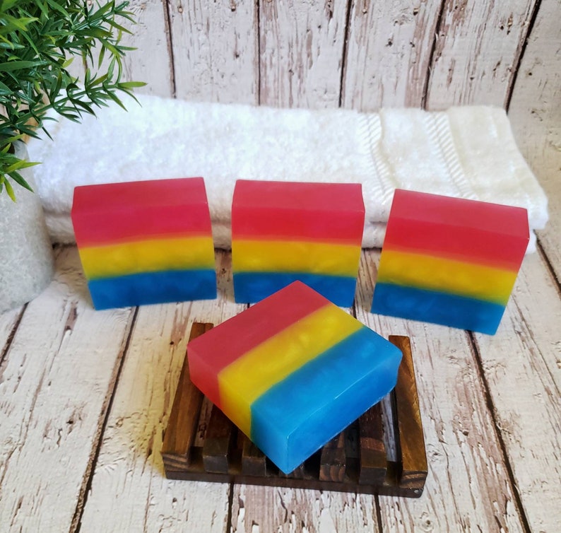 Pansexual Pride Soap, Glycerin Soap Bar, Pansexual Flag, LGBTQ+ Pride ...