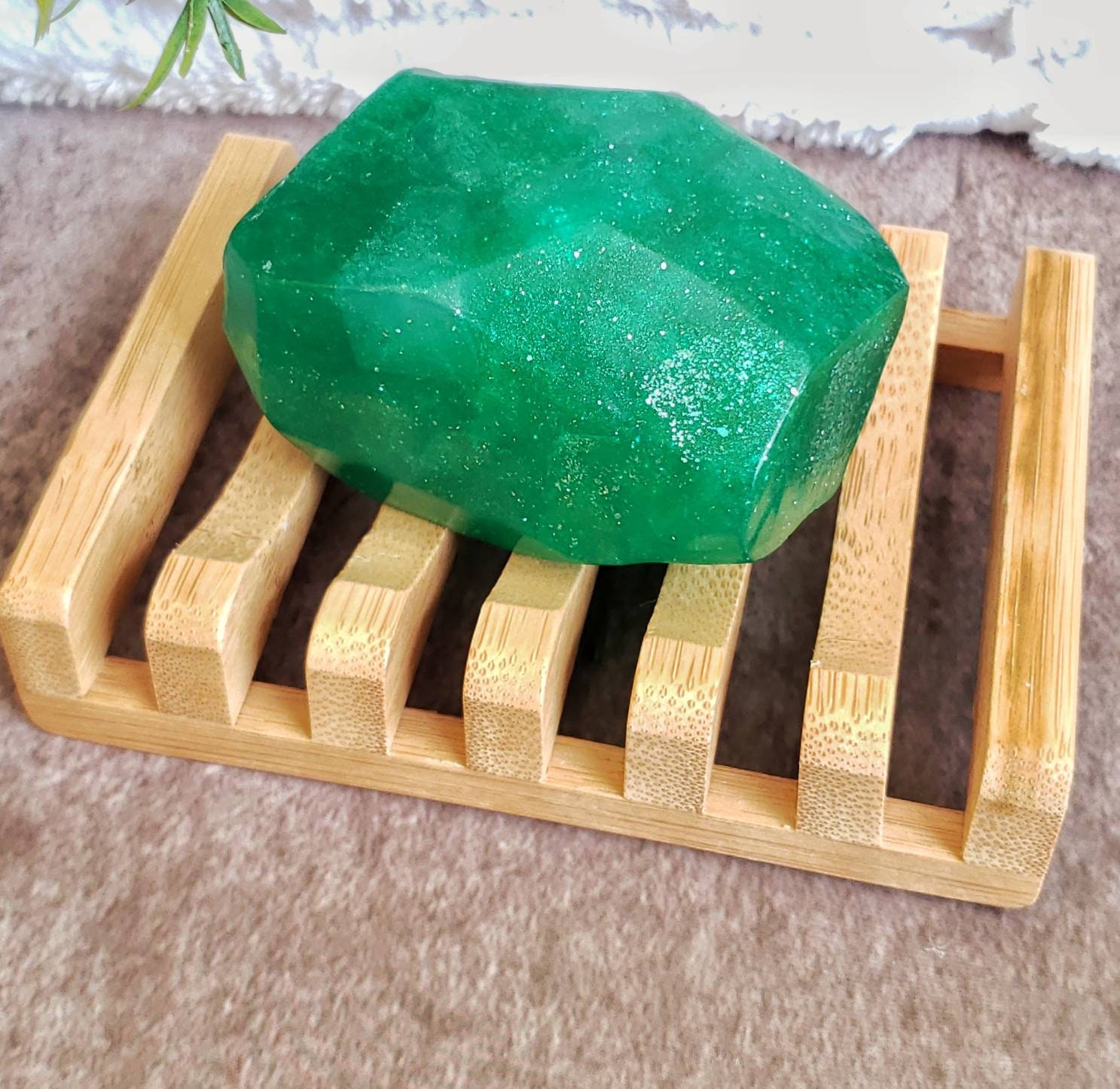 Emerald Soap Gemstone Soap Crystal Soap Handmade Glycerin | Etsy