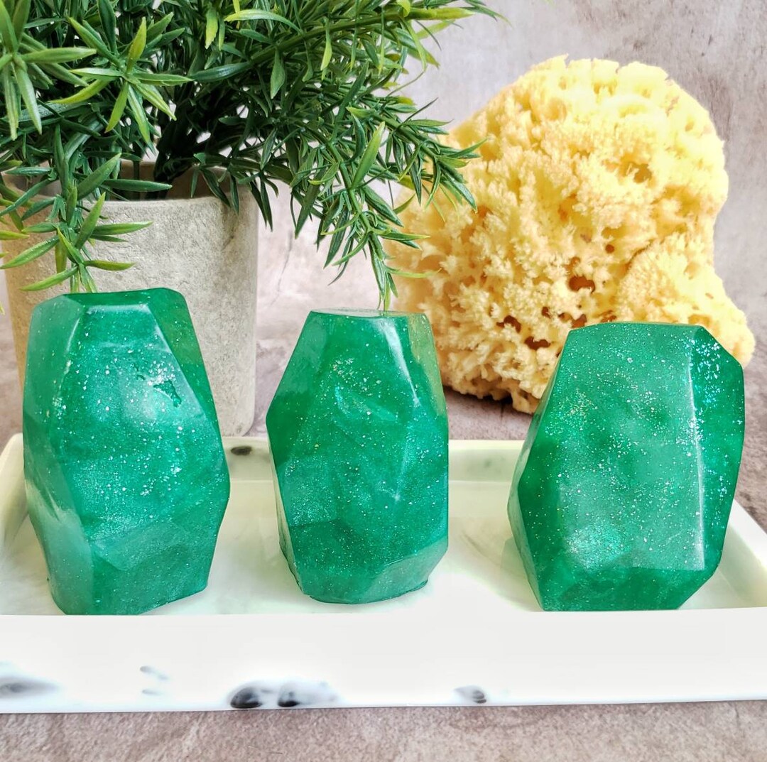 Emerald Soap, Gemstone Soap, Crystal Soap, Handmade Glycerin Soap ...