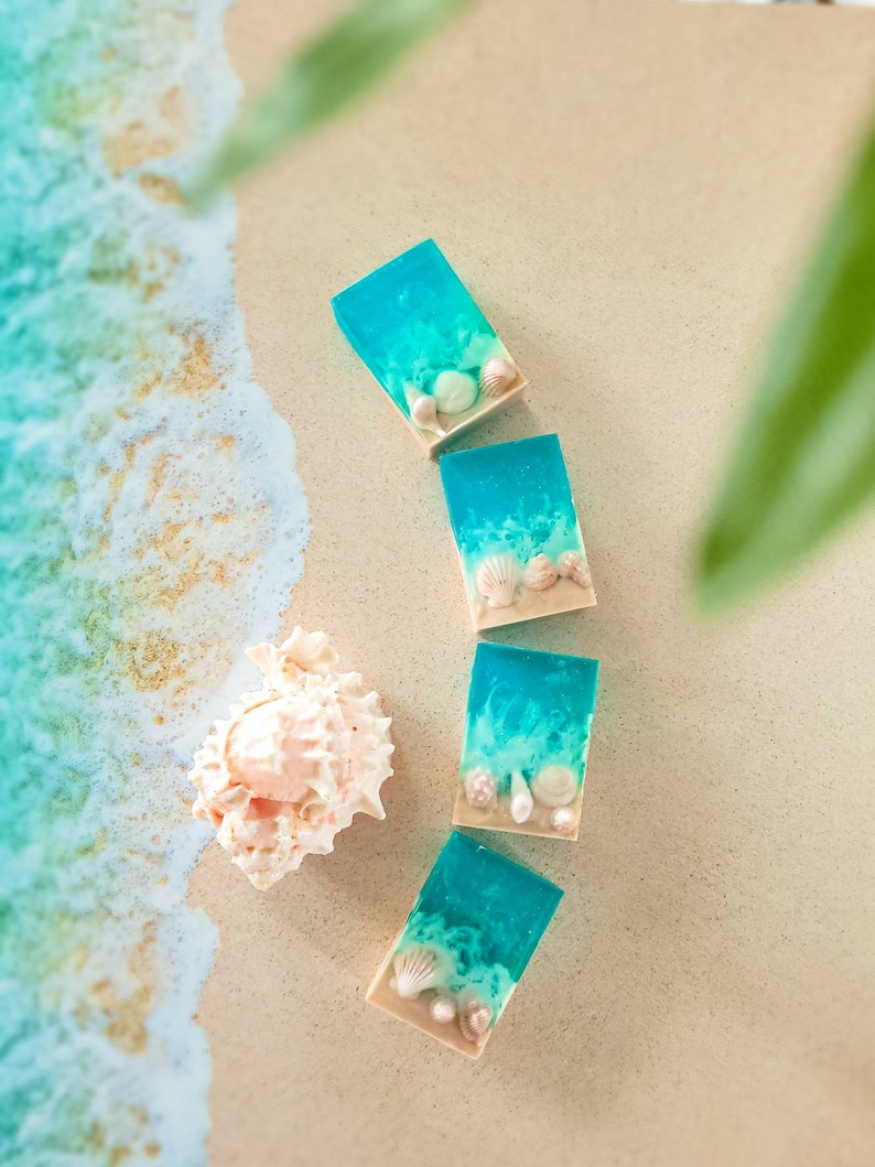 Ocean Soap Beach Soap Seashell Soap Nautical Soap Beach - Etsy