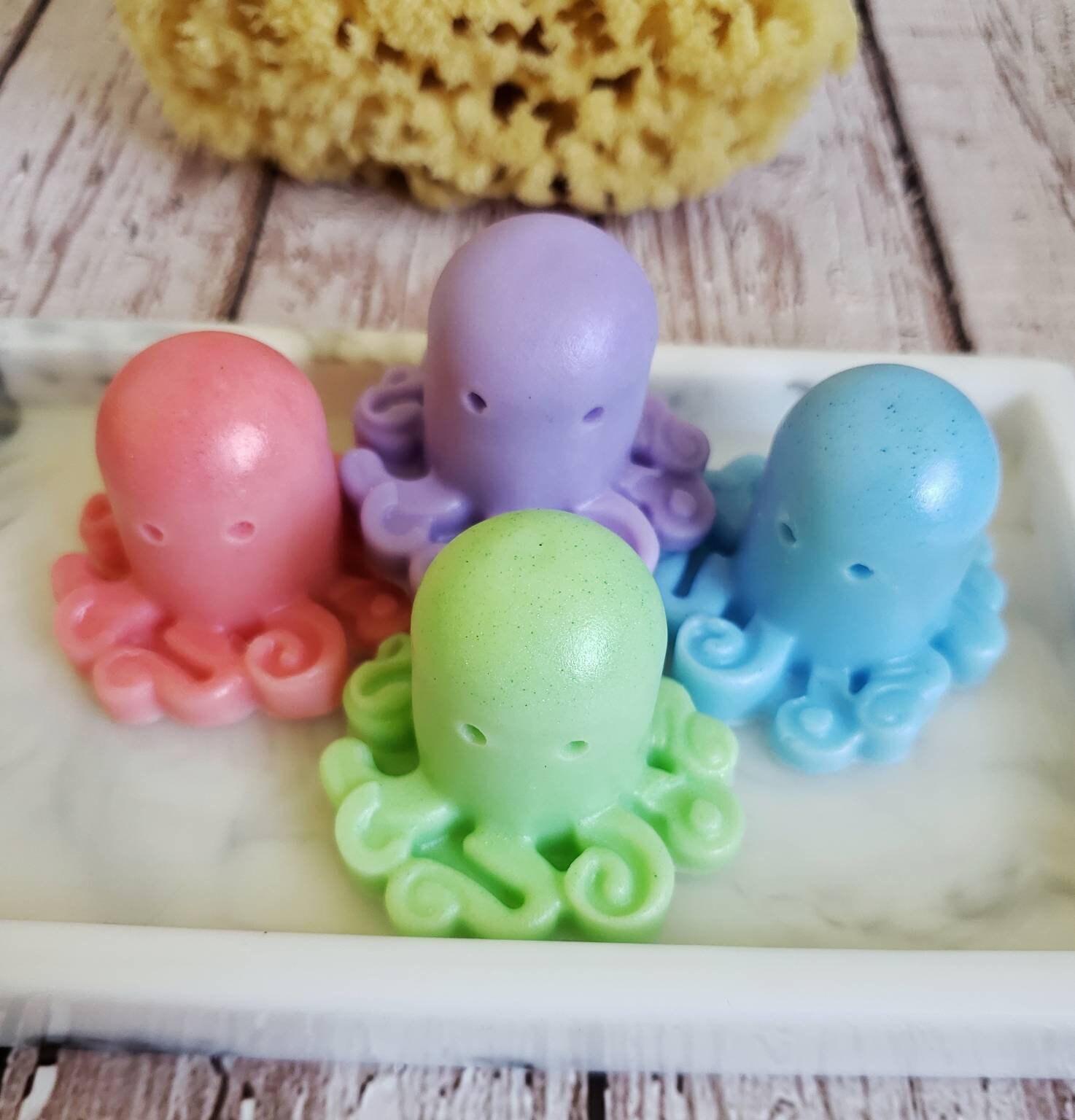 Octopus Soap Set of 4 Soaps Animal Shaped Soap For Kids | Etsy