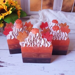 Fall Soap, Autumn Soap, Pumpkin and Leaves, Autumn Bathroom Decor, Spiced Soap, Musk Soap, Fall ...