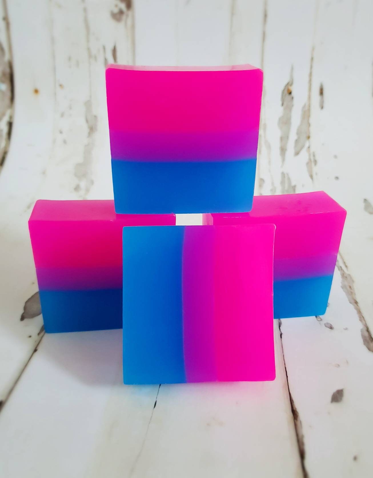Bisexual Pride Soap Handmade Glycerin Soap LGBTQ Pride Soap | Etsy