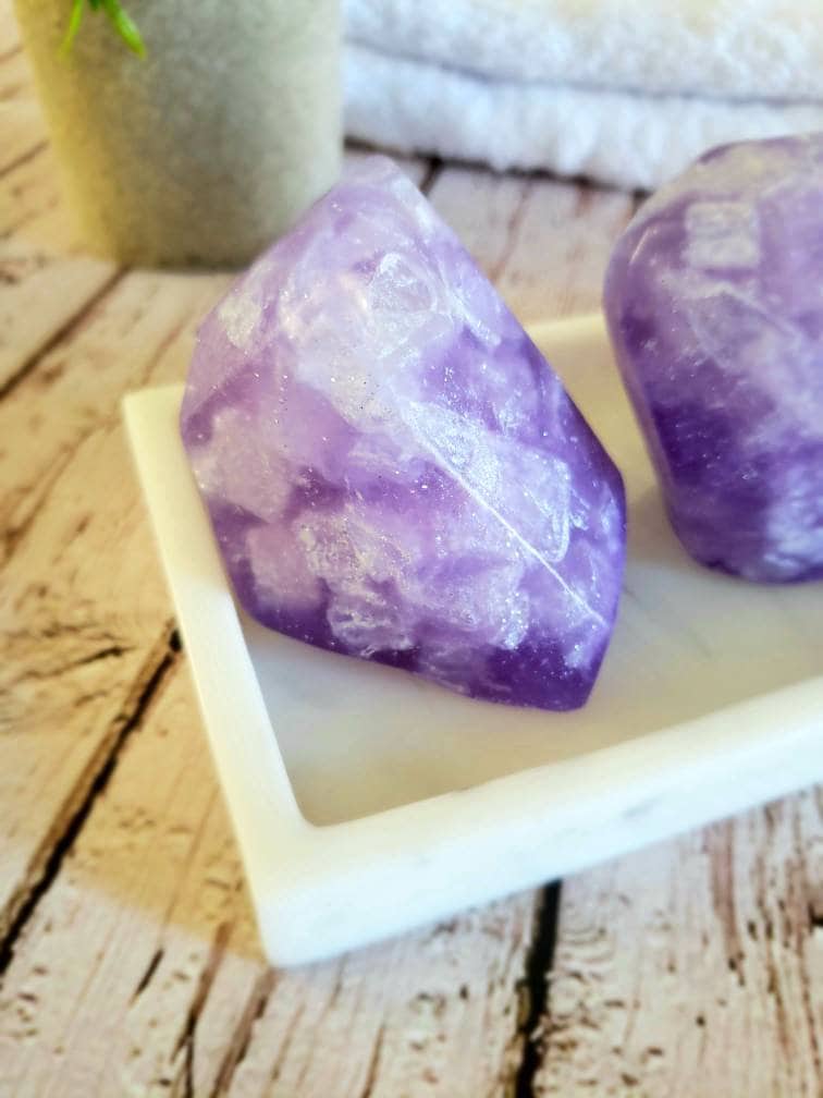 Amethyst Soap Gemstone Soap Crystal Soap Handmade Glycerin | Etsy