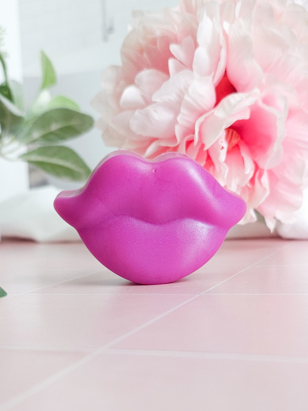 Lip Shaped Soap, Valentines Day Soap, Pink Berry Soap, Romantic Gift ...