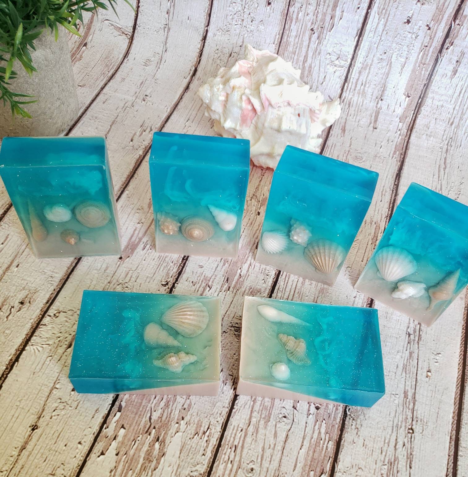 Ocean Soap Beach Soap Seashell Soap Handmade Glycerin Soap Etsy