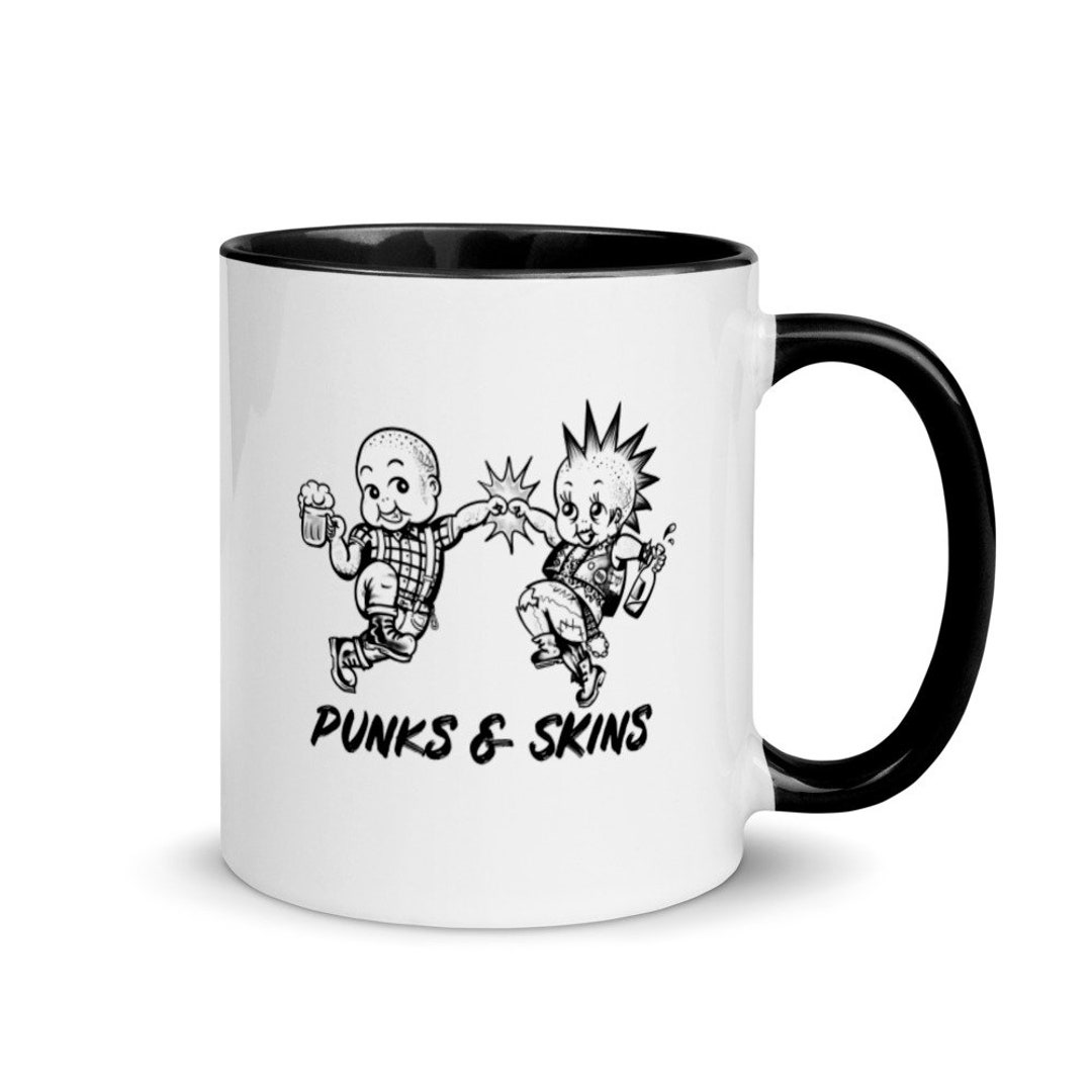 Punks and Skins United Mug with Color Inside MissTake Tattoo Skinhead ...