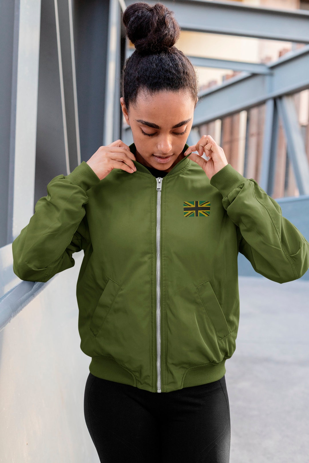 Lightweight British Jamaican Bomber Jacket - Skinhead Reggae Flight ...