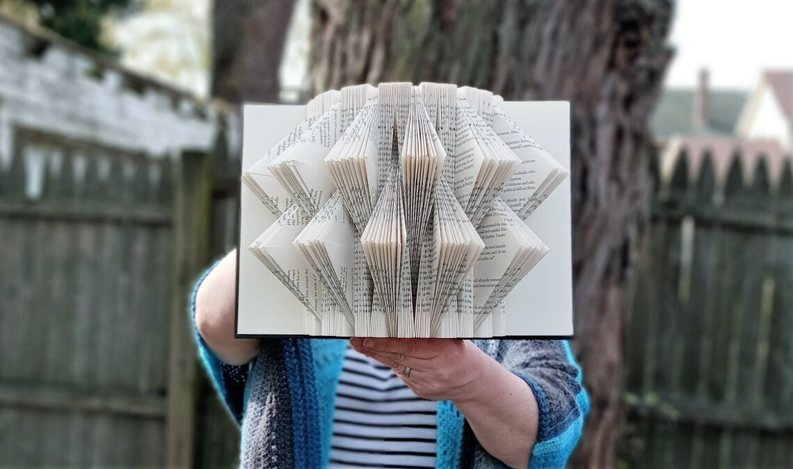 Folded Book Art / 3D Book Sculpture / Book Origami / Book Page | Etsy