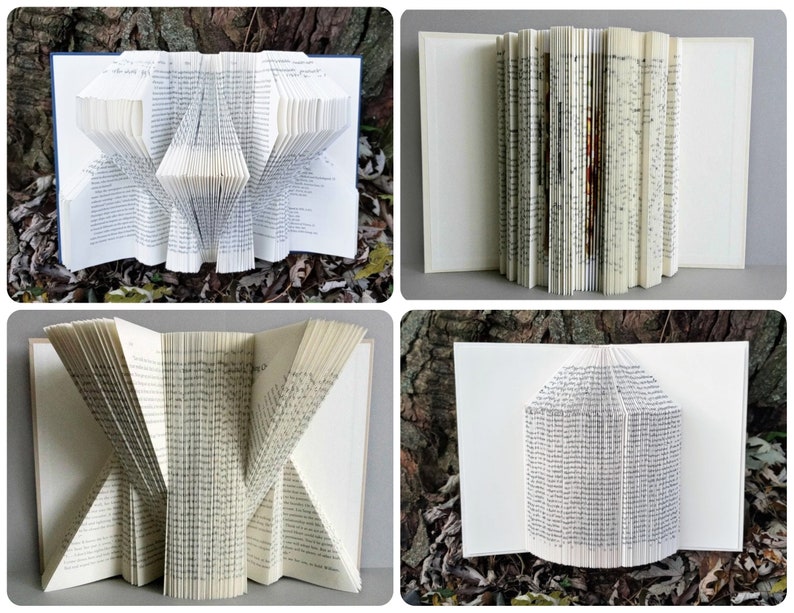 Folded Book Art / 3D Book Sculpture / Book Origami / Book Page | Etsy