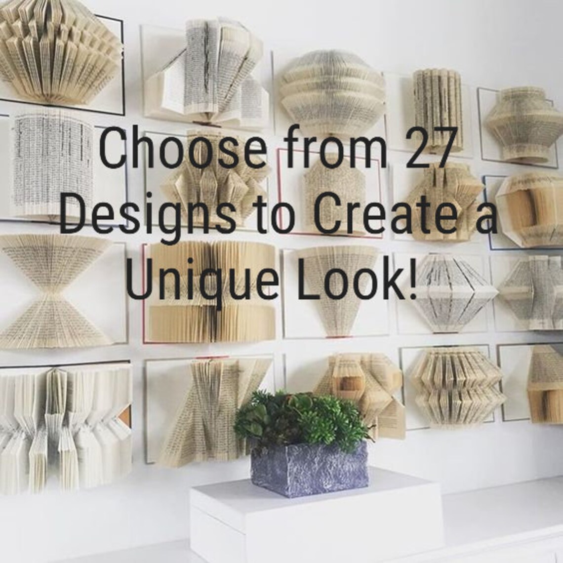 3D Book Wall Art / Folded Book Art / Book Origami / Book Page - Etsy