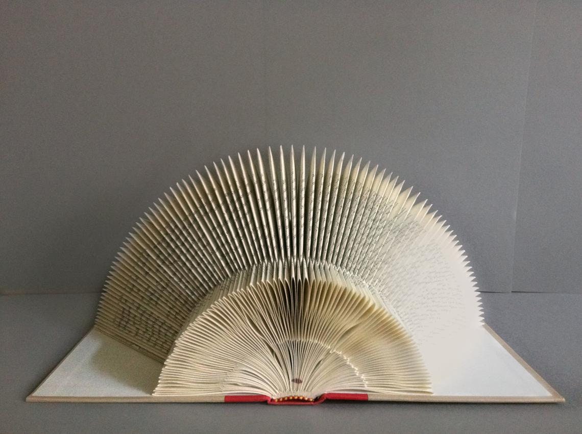 Folded Book Art / 3D Book Sculpture / Book Origami / Book Page | Etsy