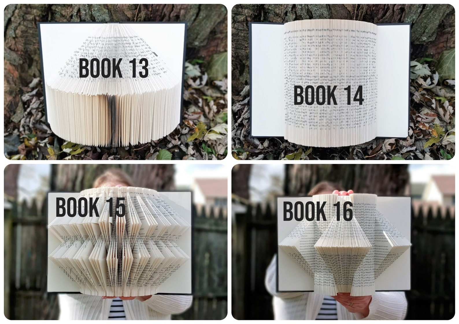3D Book Wall Art / Folded Book Art / Book Origami / Book Page - Etsy