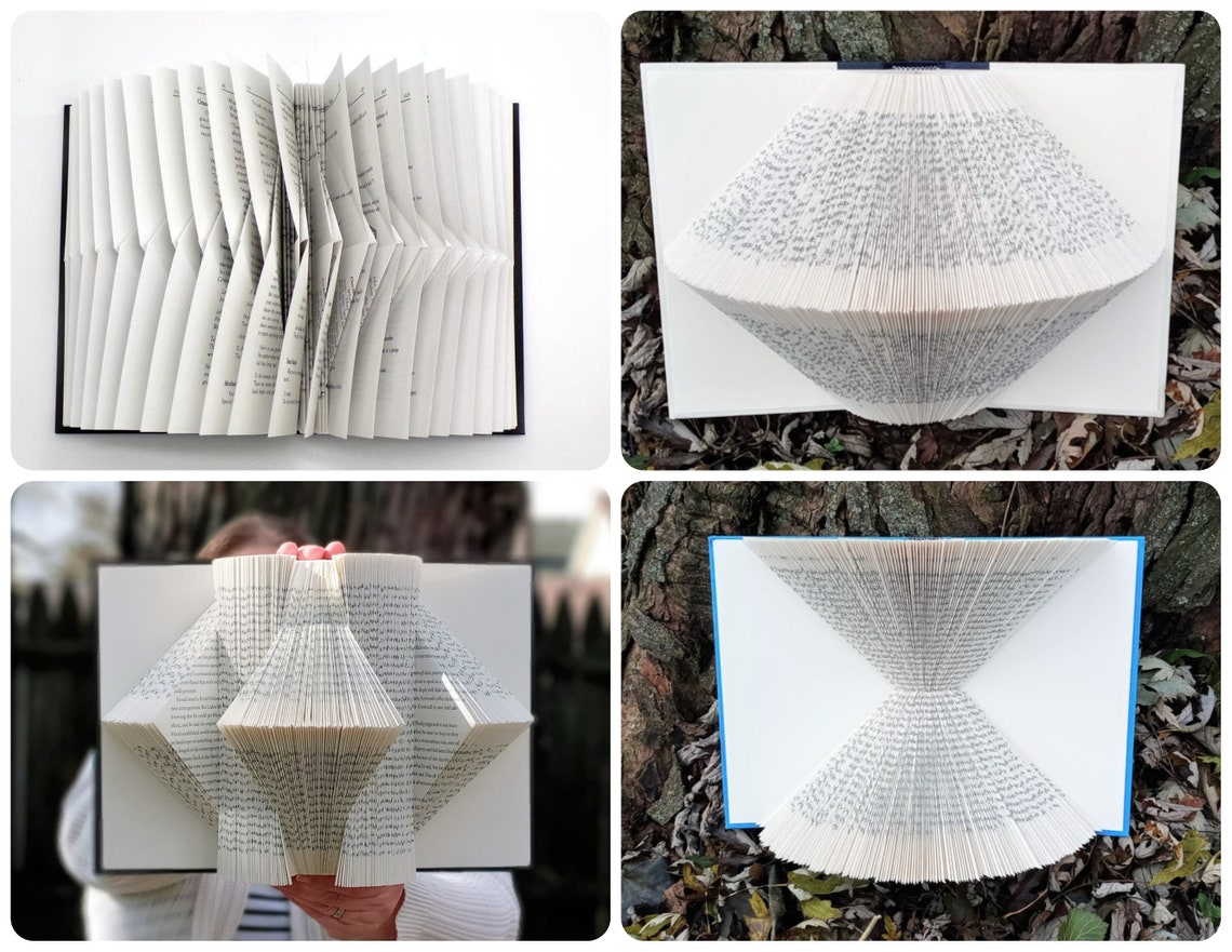 Folded Book Art / 3D Book Sculpture / Book Origami / Book Page | Etsy