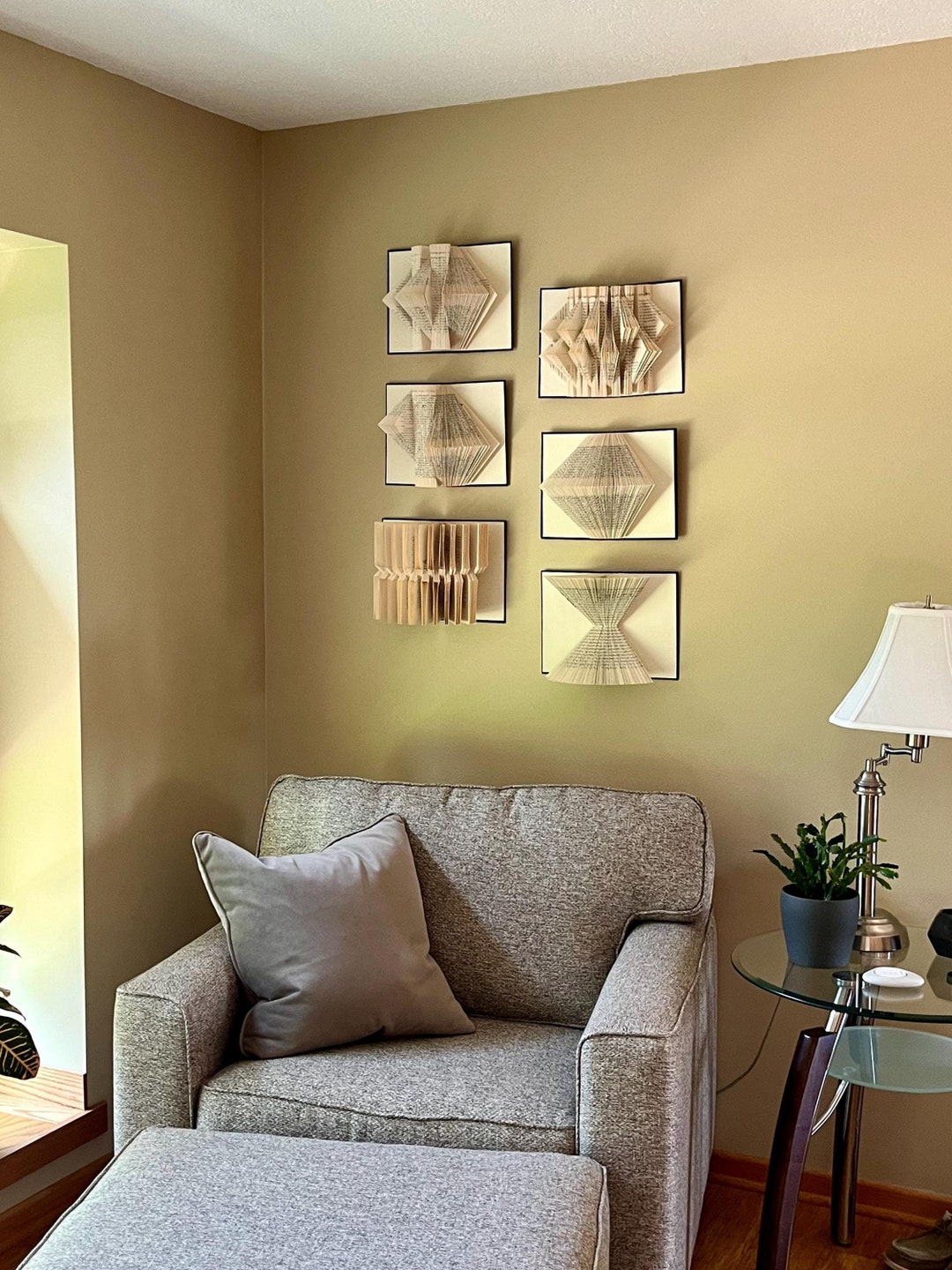 3D Book Wall Art / Folded Book Art / Book Origami / Book Page Art ...