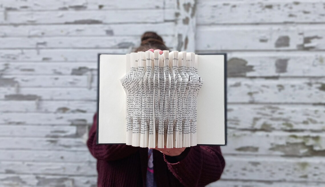 Folded Book Art / 3D Book Sculpture / Book Origami / Book Page - Etsy