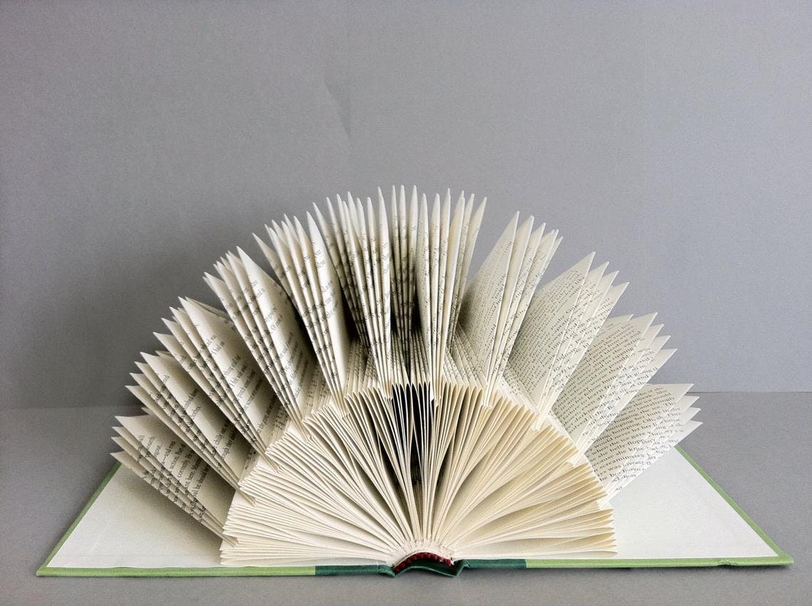 Folded Book Art / 3D Book Sculpture / Book Origami / Book Page | Etsy