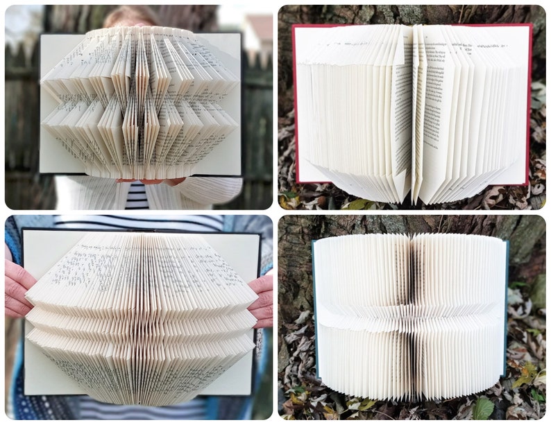 Folded Book Art / 3D Book Sculpture / Book Origami / Book Page | Etsy