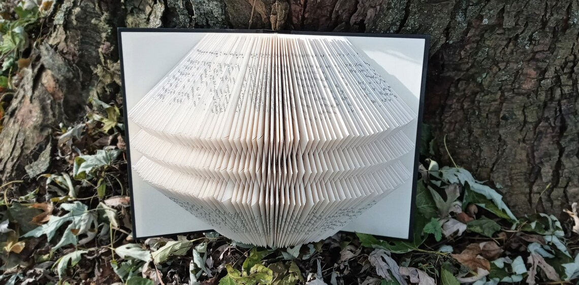 Folded Book Art / 3D Book Sculpture / Book Origami / Book Page - Etsy