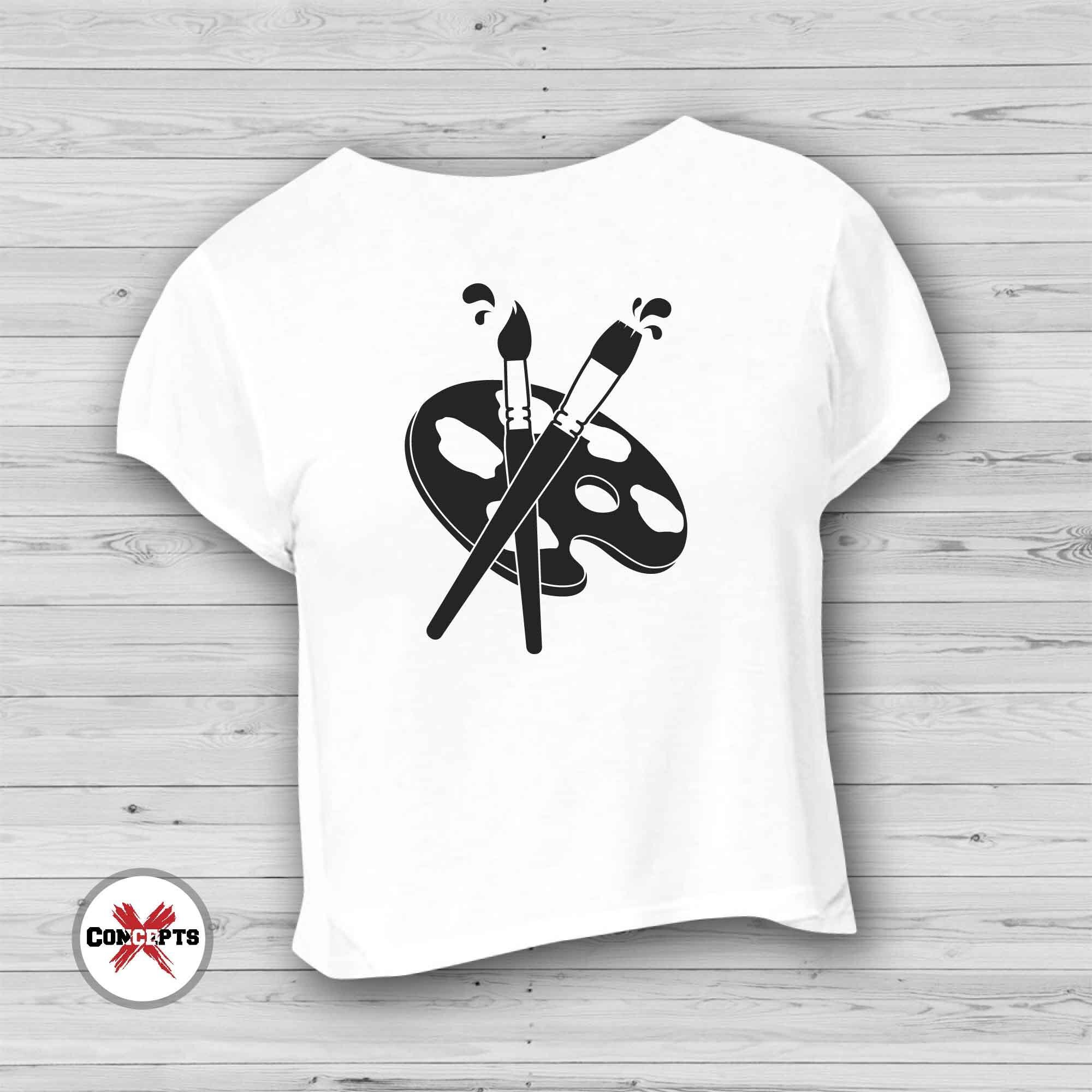 Paint Palette Svg Paint Brush SVG Color Palette Svg School - Etsy