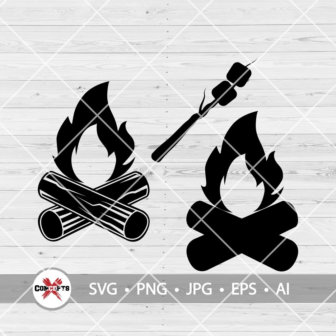 Campfire Svg File, Campfire Clipart, Camping Svg, Camp Life Svg ...