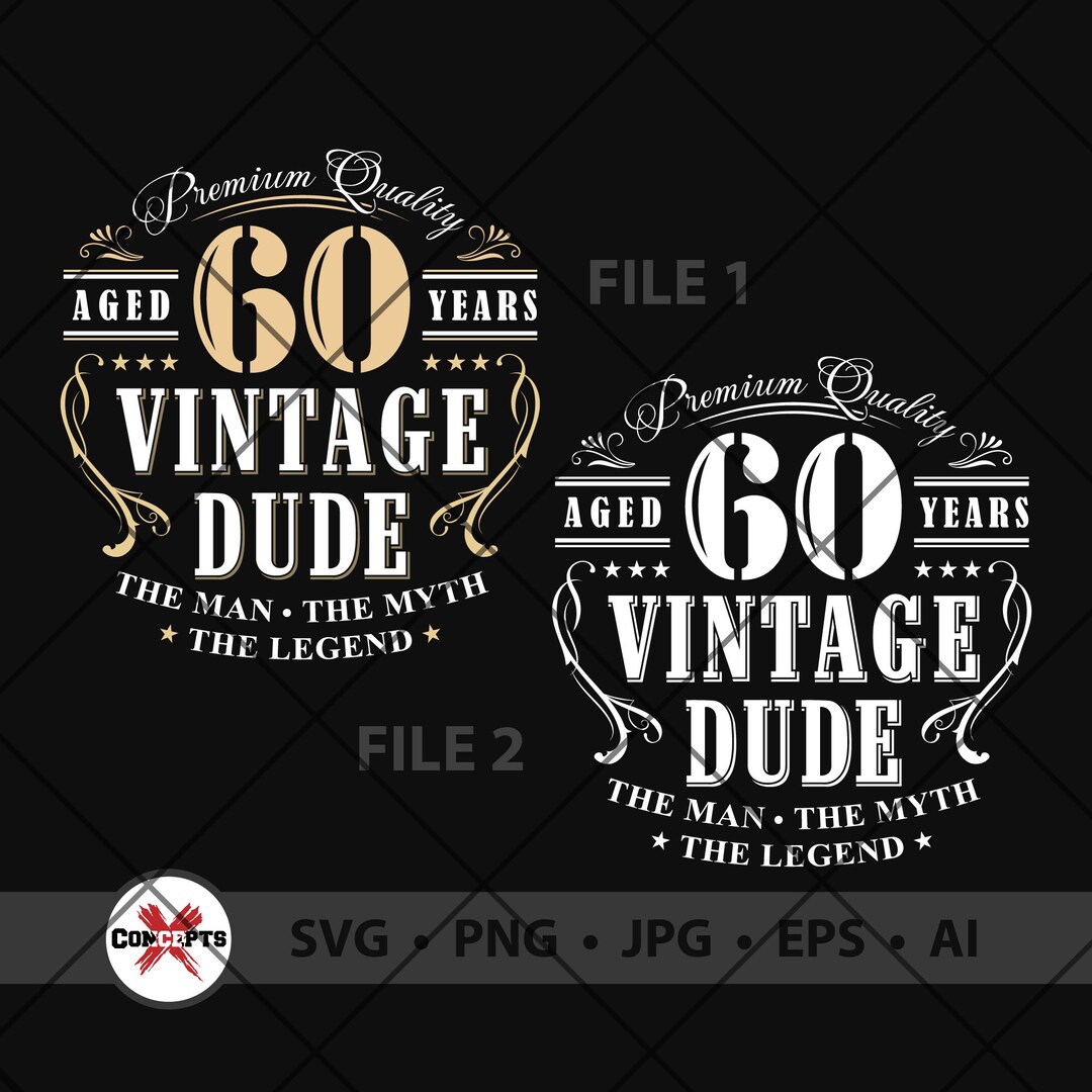 60th Birthday Aged to Perfection Sublamation Designs Digital File ...