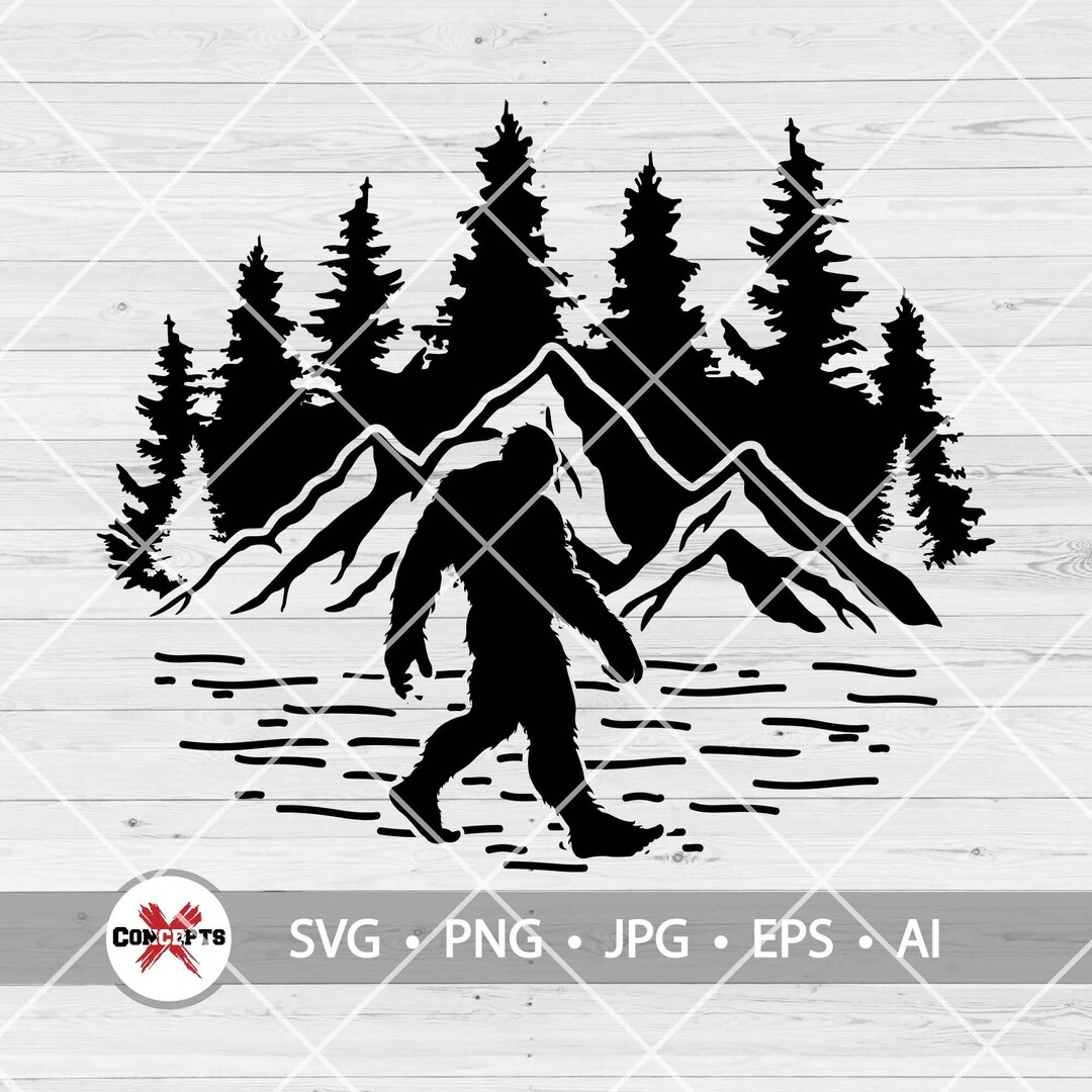 Bigfoot SVG, Big Foot SVG, Wild Monster Svg, Yeti Svg, Bigfoot Mountain ...