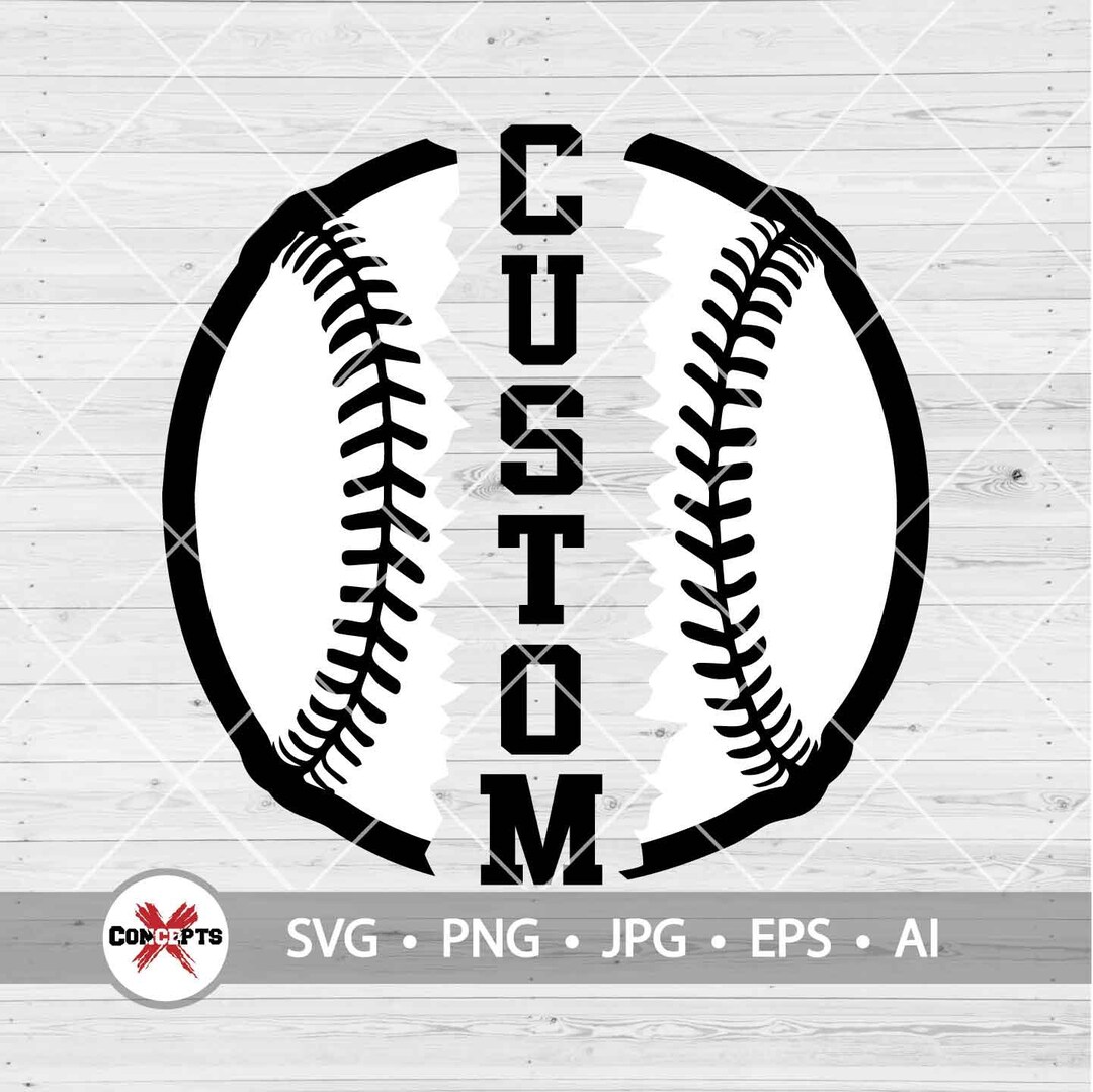 Custom Baseball SVG, Baseball SVG, Distressed Baseball, Baseball ...