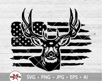Deer Hunting Svg Us Buck Head Svg Deer Head Svg Deer - Etsy